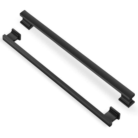 5 Inch(128mm) Hole Center Matte Black Kitchen Cabinet Handles Modern ...