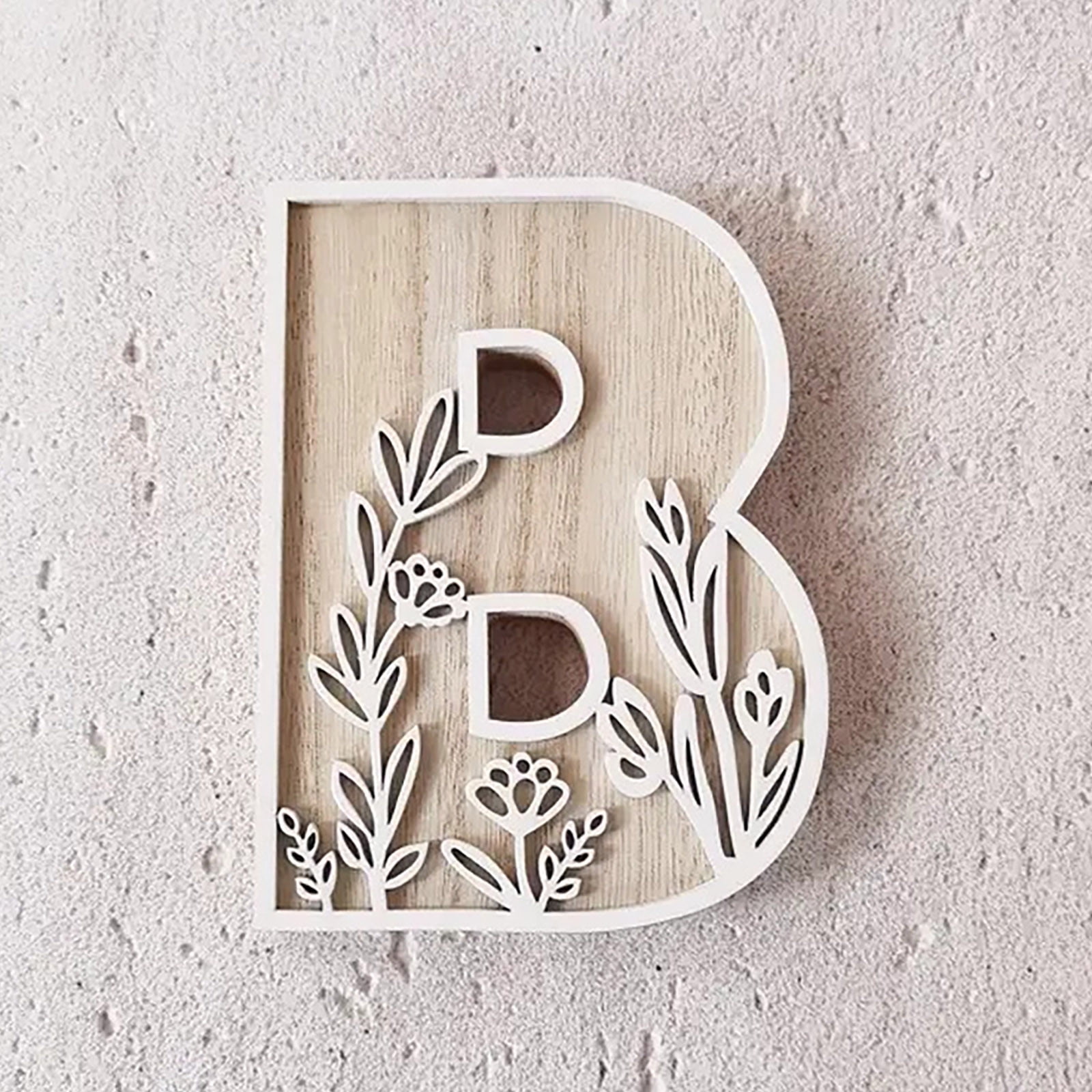 5 Inch 26 Letter For Wall Decoration Flowers A - Z Wooden Alphabets ...