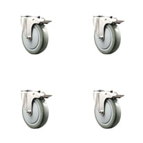 3 Inch 316SS High Temp Glass Filled Nylon Bolt Hole Caster Set with 2 ...