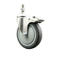 5 Inch 316SS Thermoplastic Rubber Swivel 10mm Stem Caster Total Lock ...