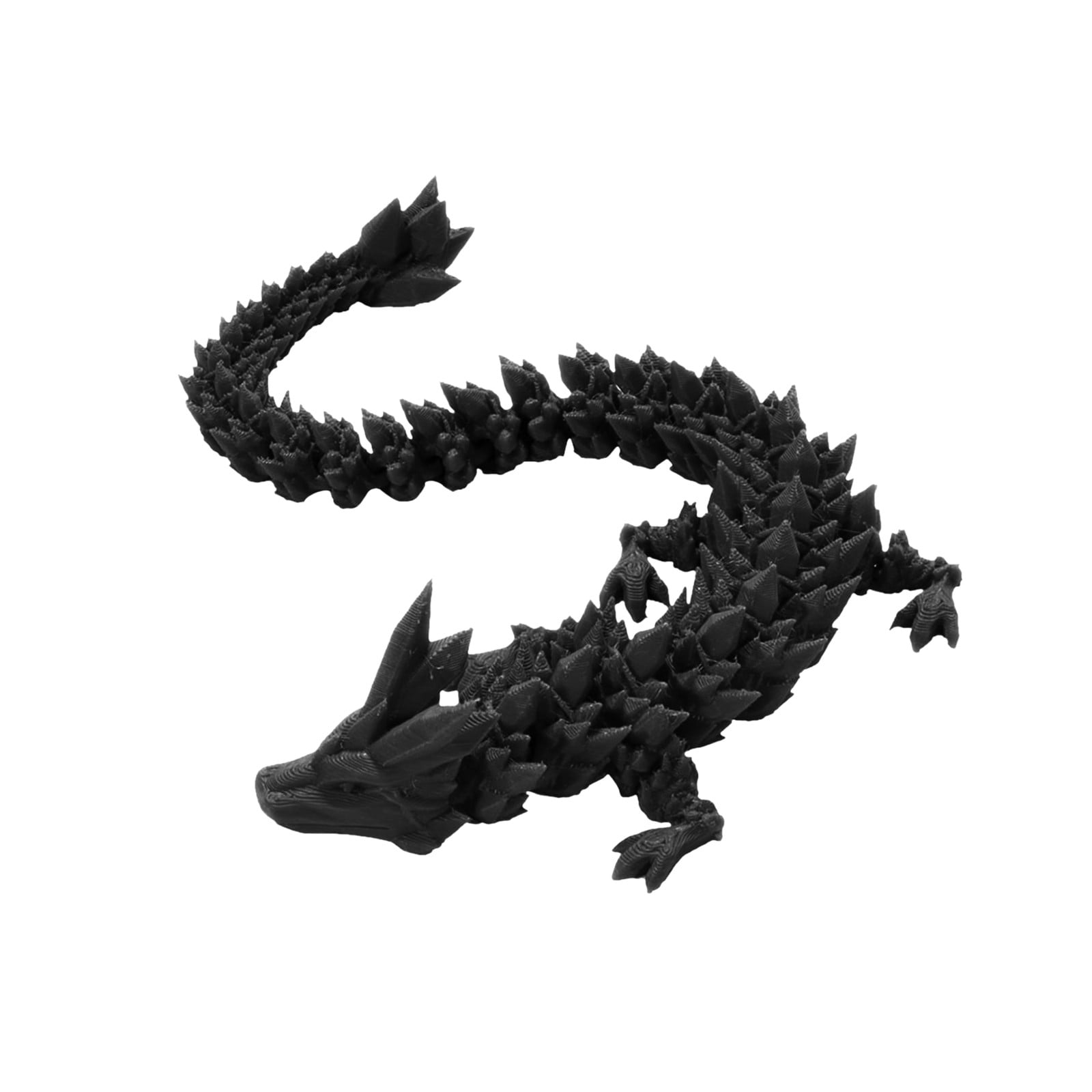 5 Inch 3D Printed Cherry Blossom Crystal Dragon Articulated Movable ...