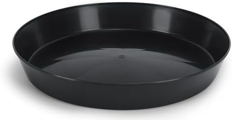 5 Inch (4 Inch Base) Case of 5 Plant Saucer - Black Polypropylene,Heavy ...
