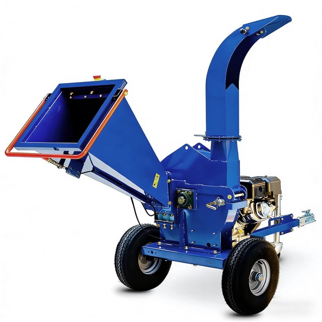 5-Inch 420cc 15HP Gas Powered Disc Wood Chipper, Recoil Start, Leaf ...