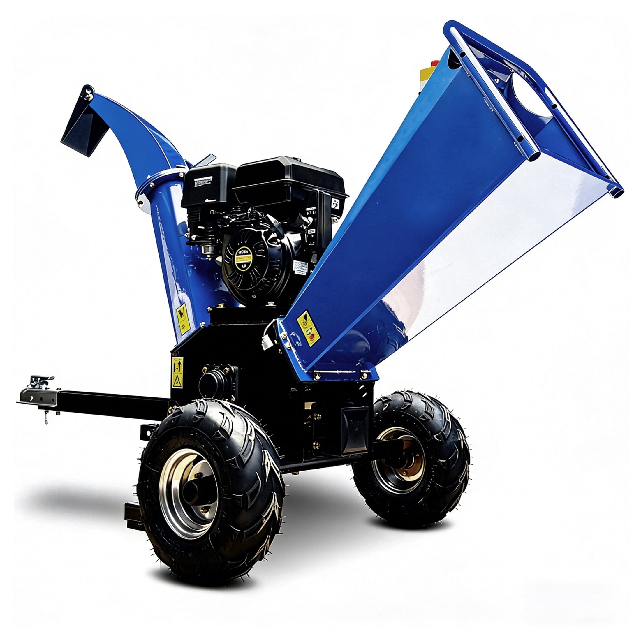 5-Inch 420cc 15HP Wood Chipper, E-Start Stump Grinder, Towable Chipper ...