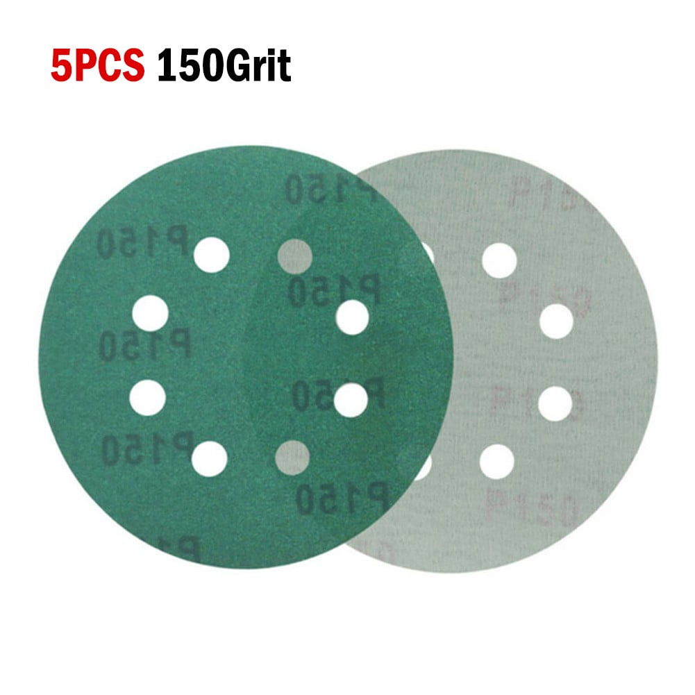 5 Inch 8 Hole Sanding Discs for Wet and Dry Use - Green Zirconia ...