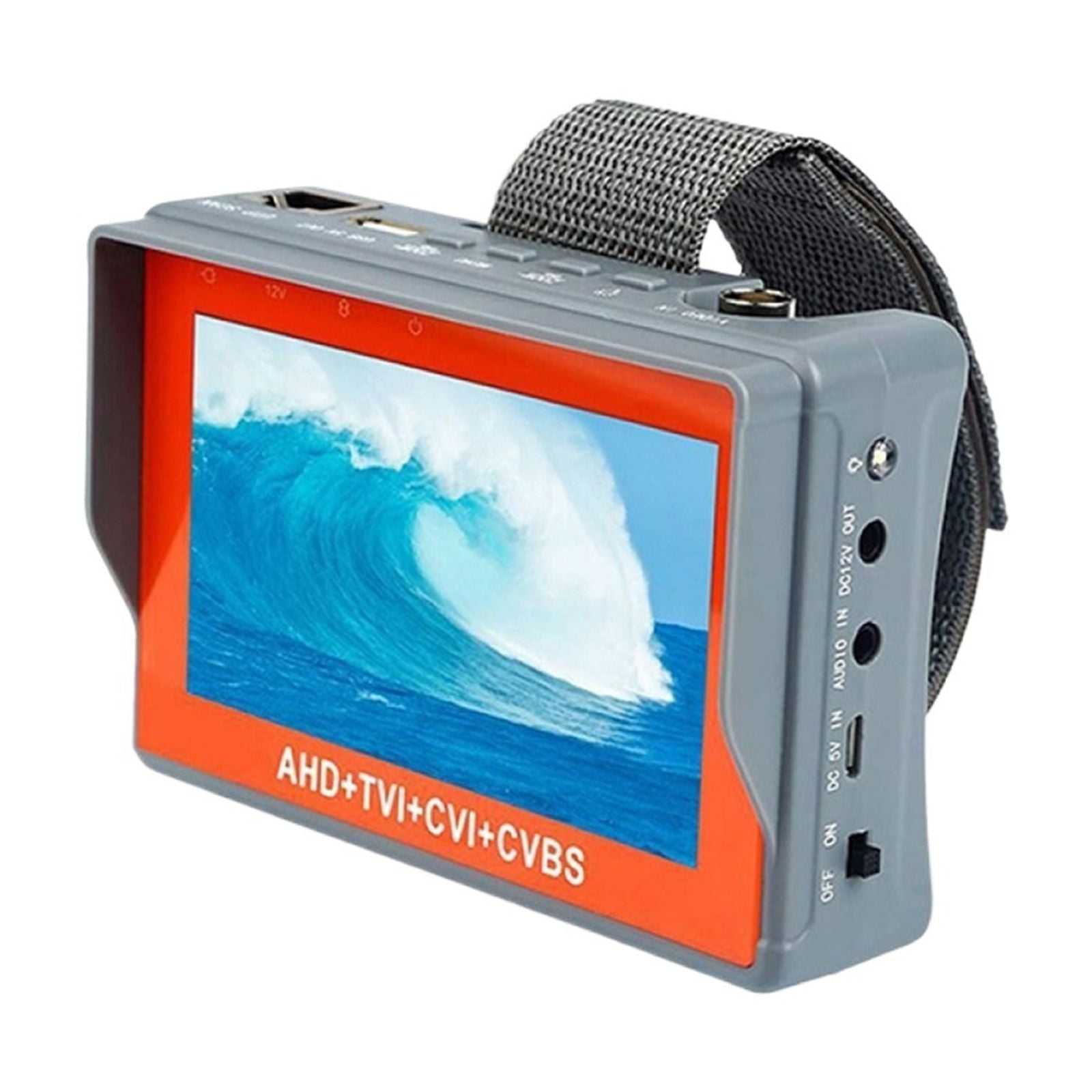5 Inch 8MP CCTV Camera Tester Wrist Strap Portable AHD TVI CVI Cctv ...