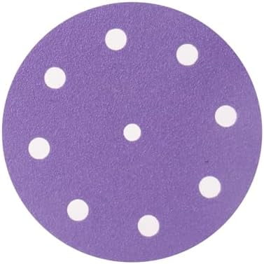 5 Inch 9 Hole Sanding Discs Purple Sanding Disc 400 Grit Ceramic ...
