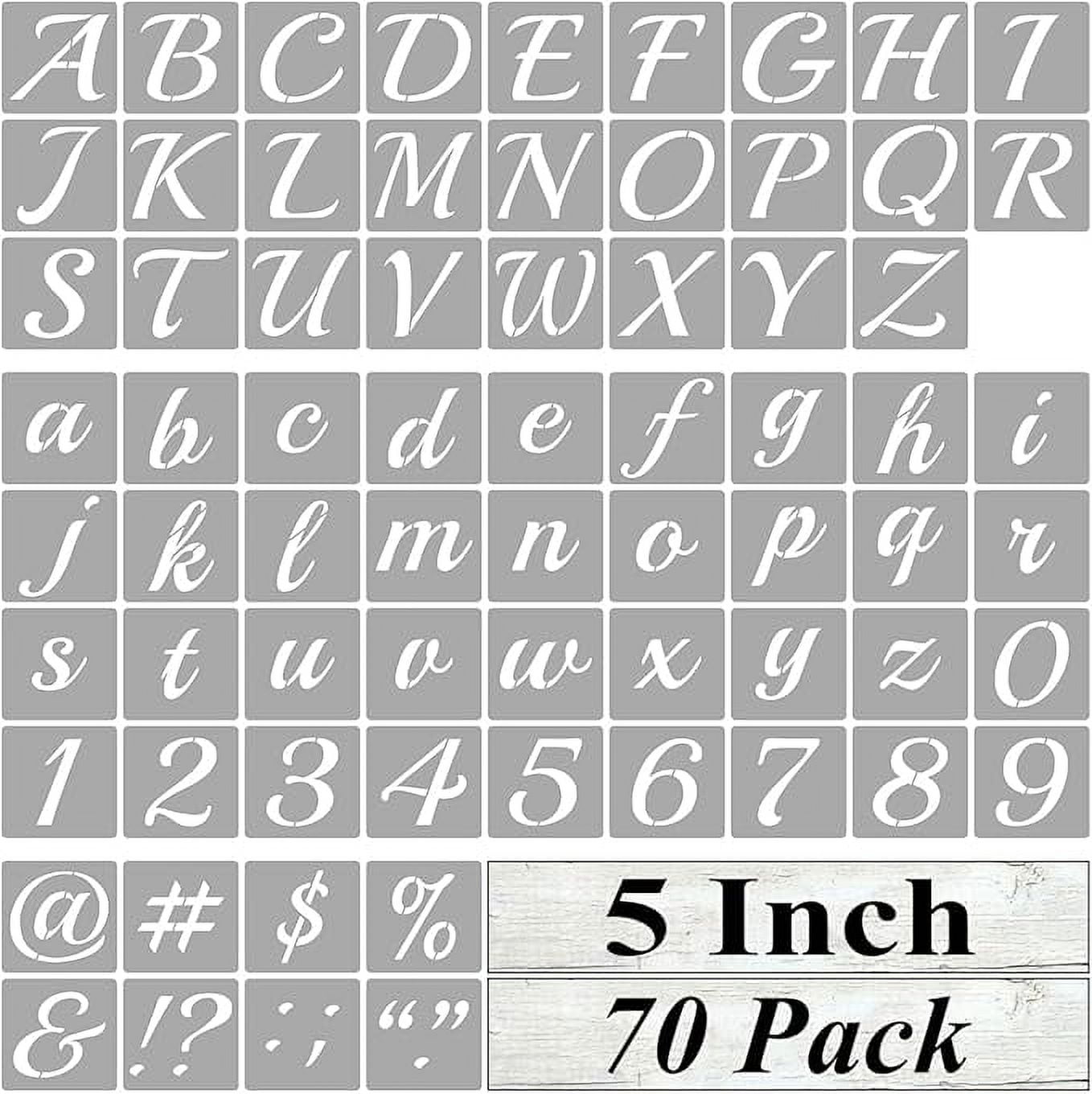5 Inch Alphabet Letter Stencils for Painting - 70 Pack Letter and ...