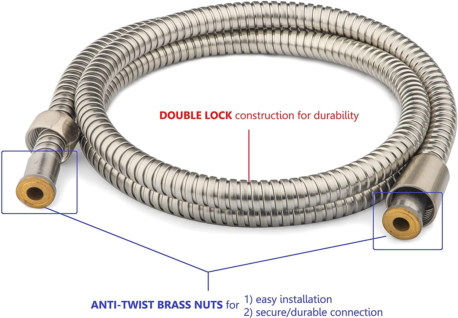 5-Inch Anti-Clog High Pressure LARGE Dual Shower Head with Handheld ...