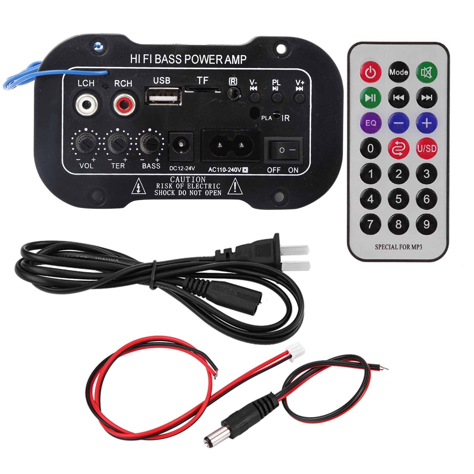 5 Inch Auto Car Digital Bluetooth Amplifier Hifi Bass High Power Stereo