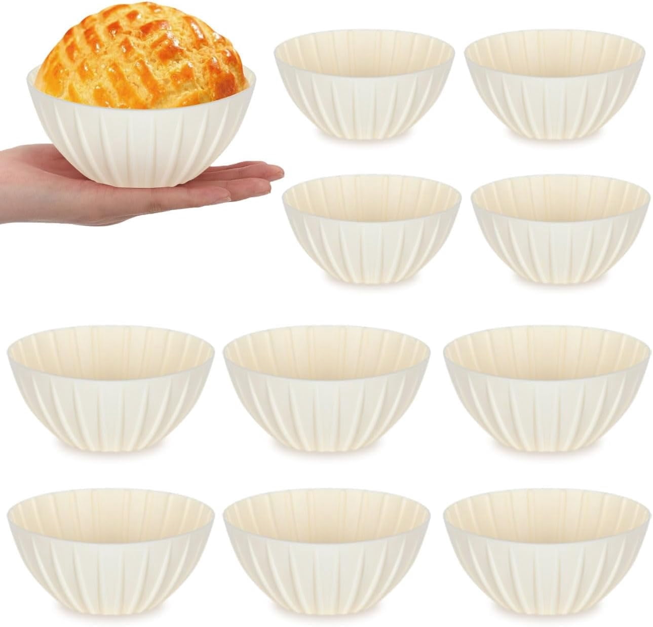 5 Inch Banneton Bread Proofing Basket Set of 10, Mini Small Banneton ...