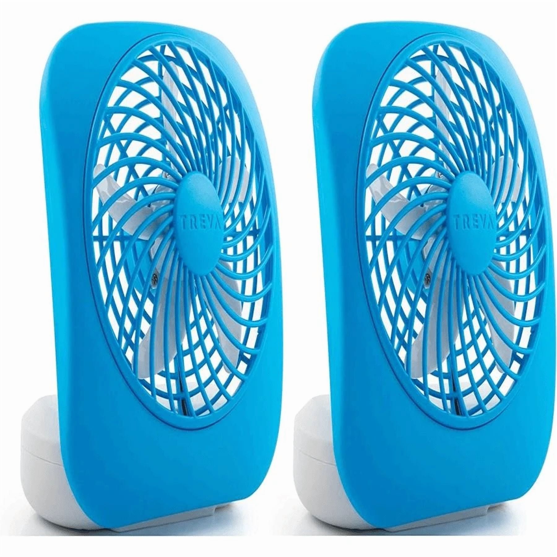 5 Inch Battery Powered Portable Desk Fan with 2 Cooling Speeds ...
