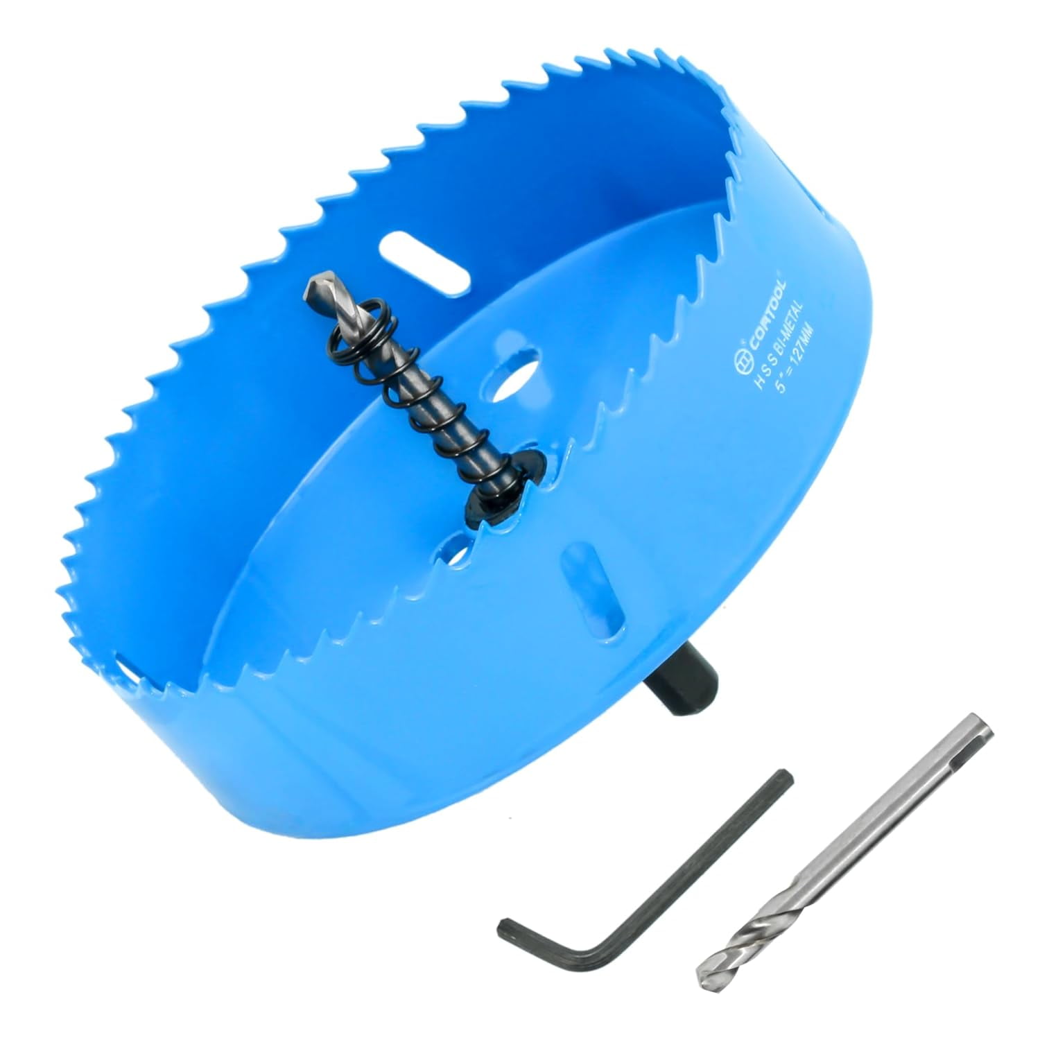 5 Inch Bi-Metal Hole Saw Kit With Arbor for Metal and Wood Cutting ...