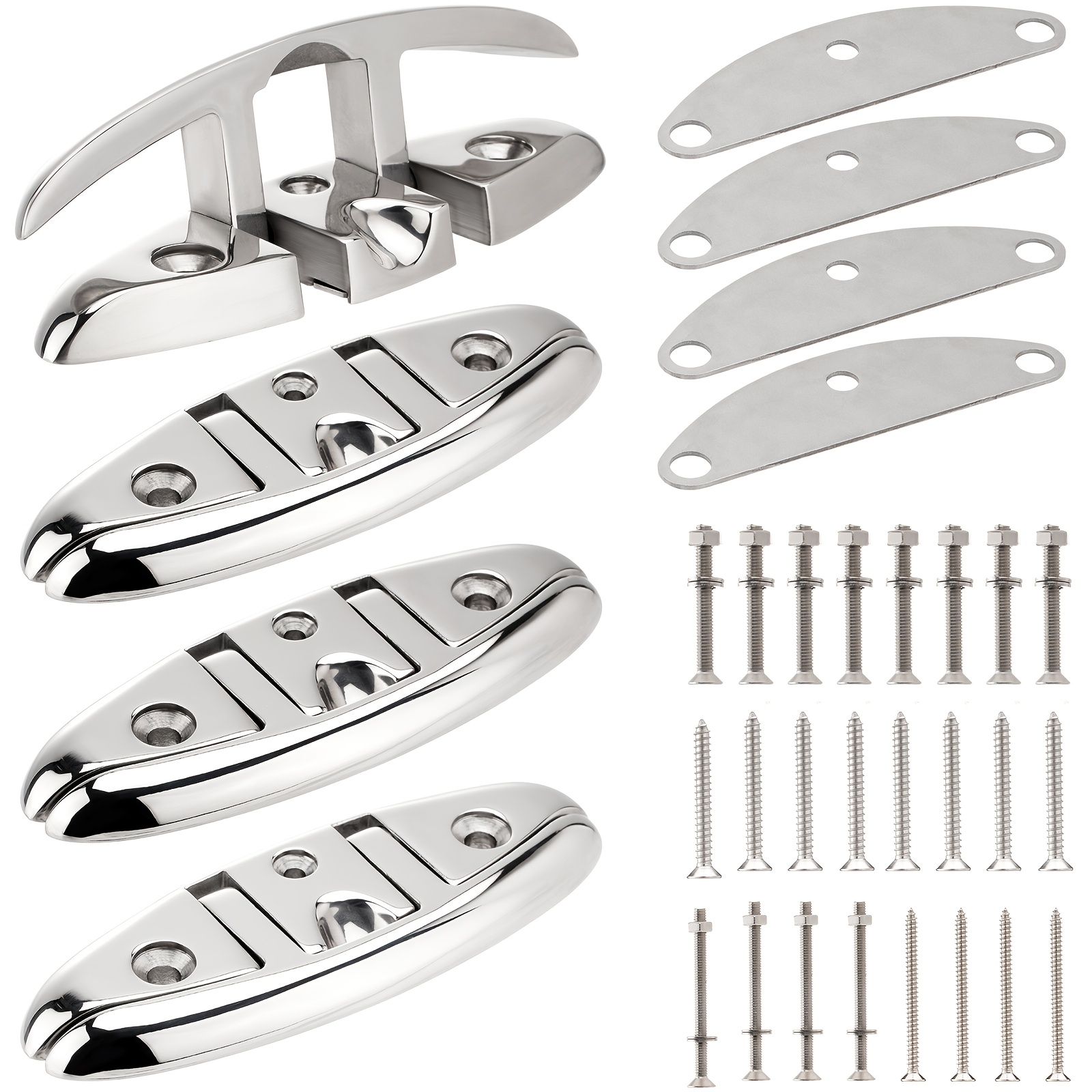 5 Inch Boat Folding Cleats - 316 Stainless Steel Flip-up Marine Dock ...