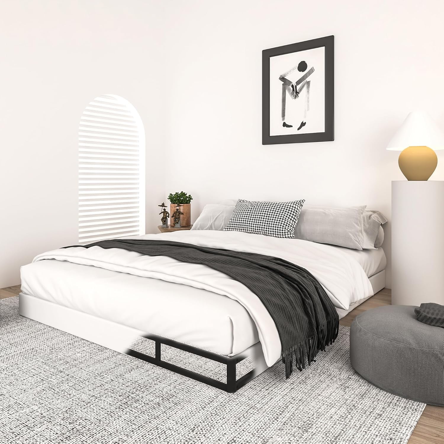 5 Inch Box Spring Full Size Bed, Heavy Duty 3000 LBS Metal Bed Base ...