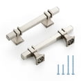 5 Inch Brushed Nickel 3 In Hole Center Cabinet Pulls, 5 Pack - Walmart.com