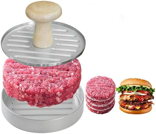 5 Inch Burger Press, Stainless Steel Non-Stick Hamburger Patty Maker ...