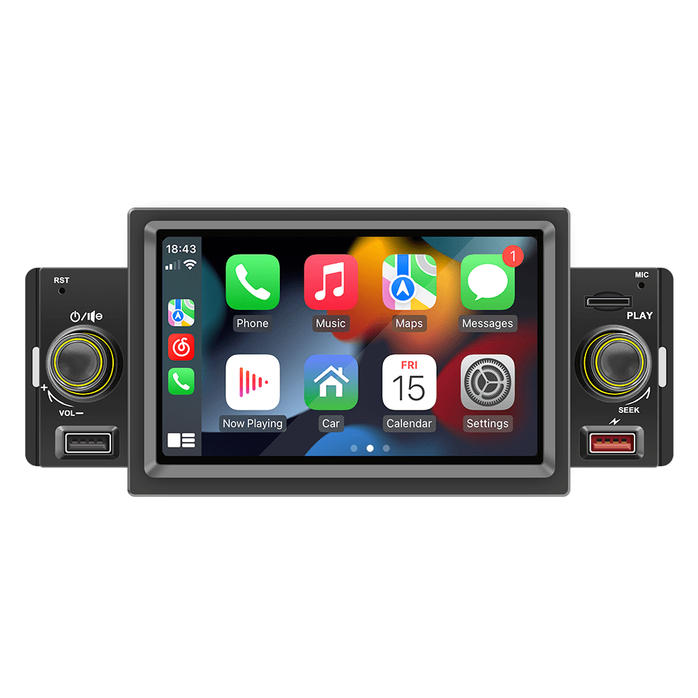 5 Inch Car Radio 1Din CarPlay Android Car Multimedia Player Bluetooth ...