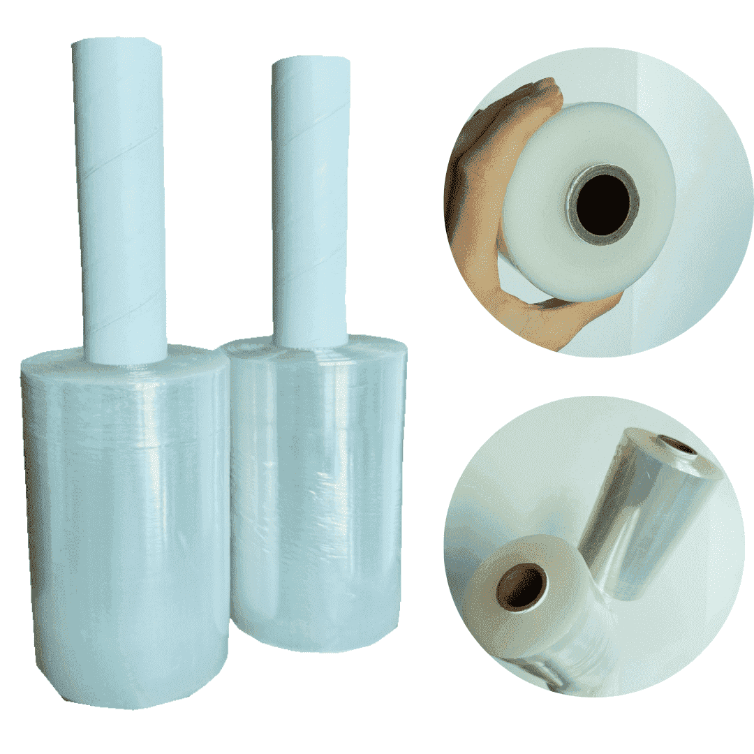 Mini Stretch Wrap with Handle, 5'' x 1000', Shrink Wrap Roll, Packing ...