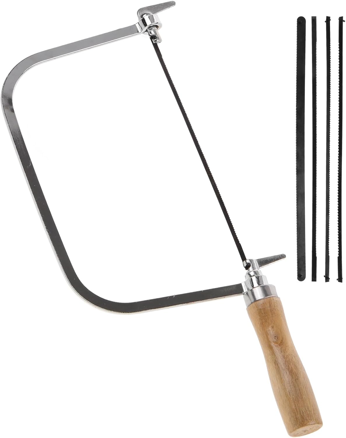 5-Inch Deep Coping Saw Frame and 5 Replacement Blades Set,Hand ...