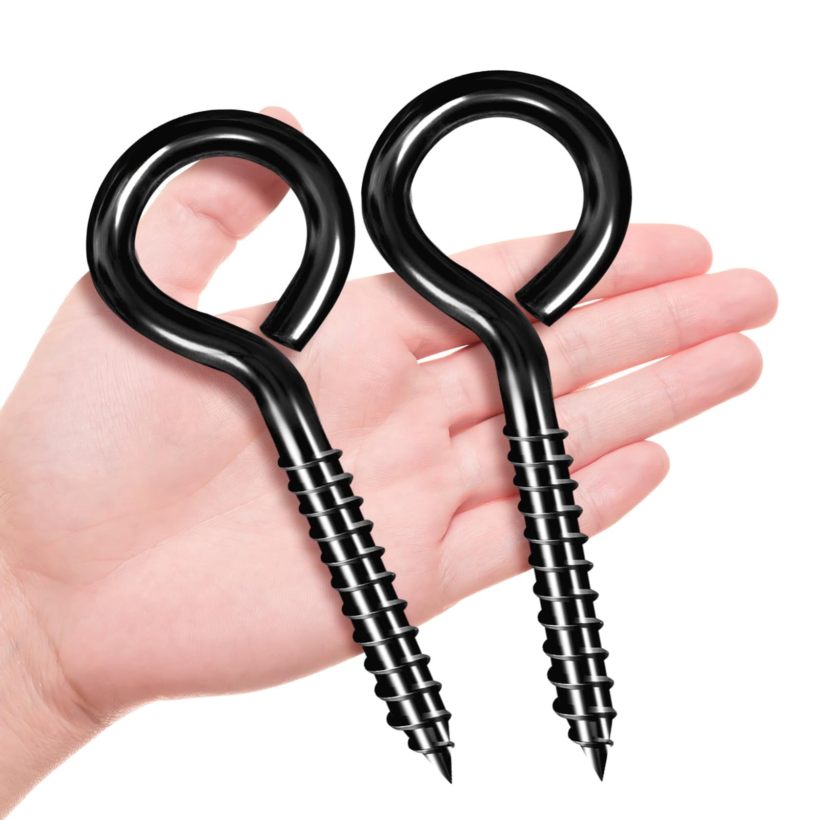 5 Inch Eye Hooks, Eye Bolts Screw in Hooks Stainless Steel, 2 Pcs Heavy ...