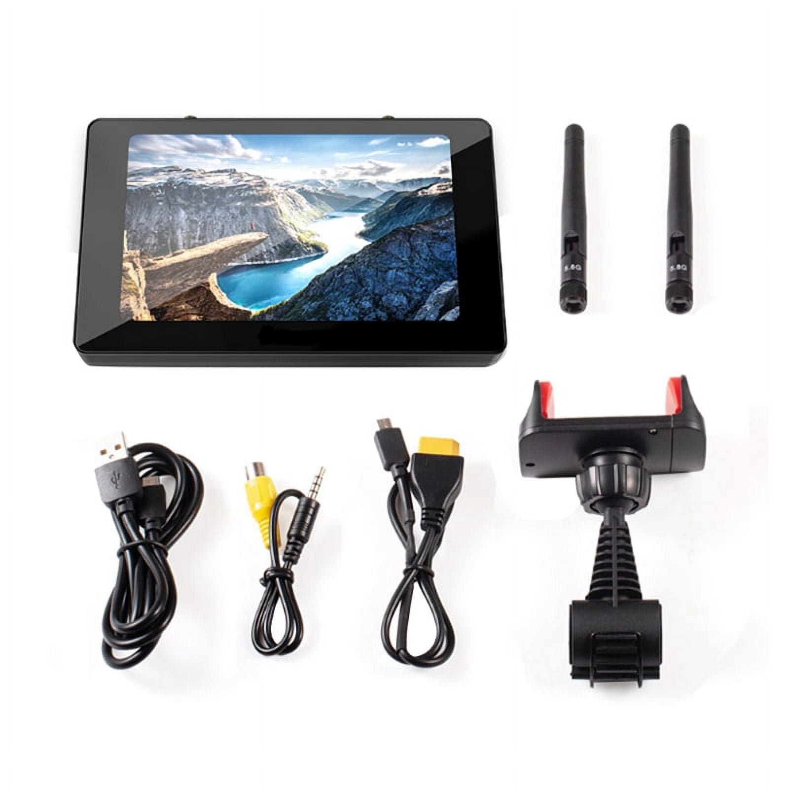 5 Inch FPV Monitor 5.8G 40CH Diversity Receiver with DVR 4000mAh FPV Drone Monitor for RC Drone ...