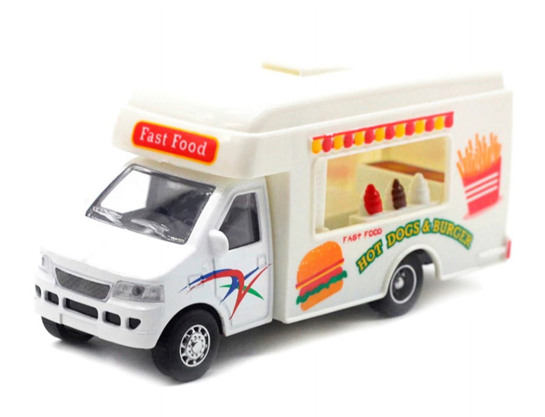 5 Inch Fast Food Vending Truck Scale Diecast and Plastic Model ...