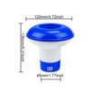 7" Classic Blue and White Floating Swimming Pool Chlorine Dispenser ...