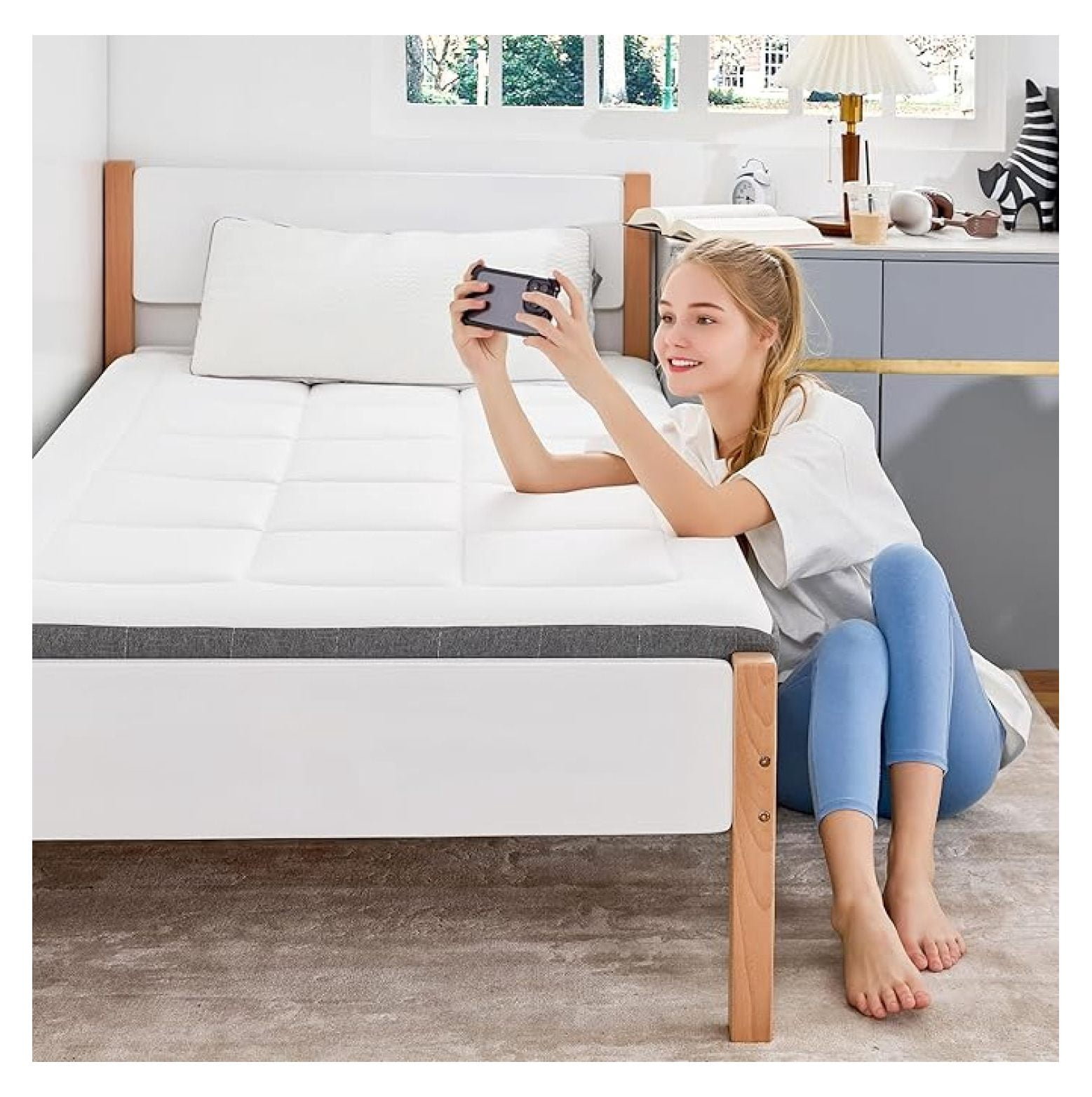 5 Inch Full Cooling Gel Memory Foam Mattress, Pillowtop Mattress in a ...