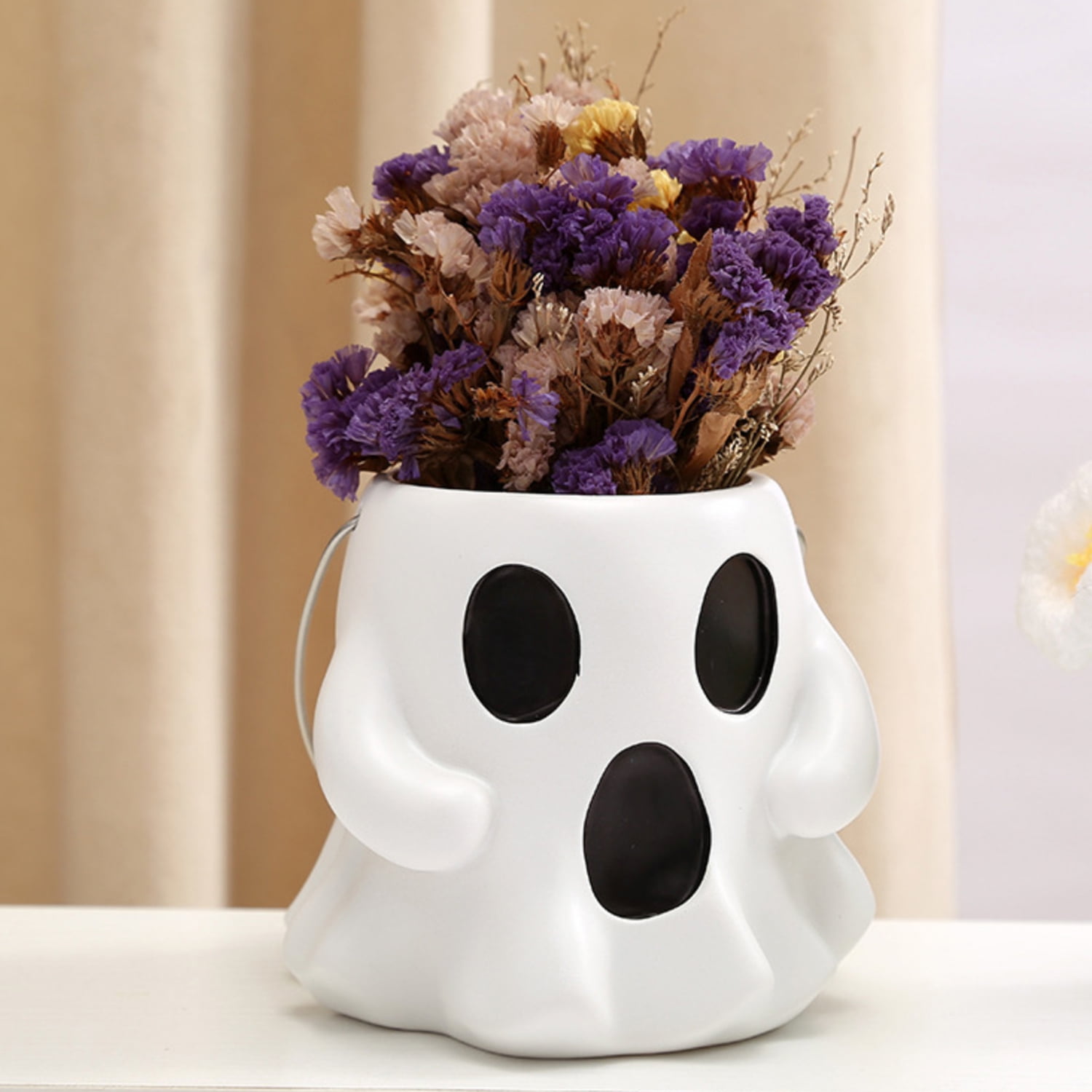 5-Inch Halloween Treat Buckets – Ghost Bucket Decor, Ghost Bucket Vase ...
