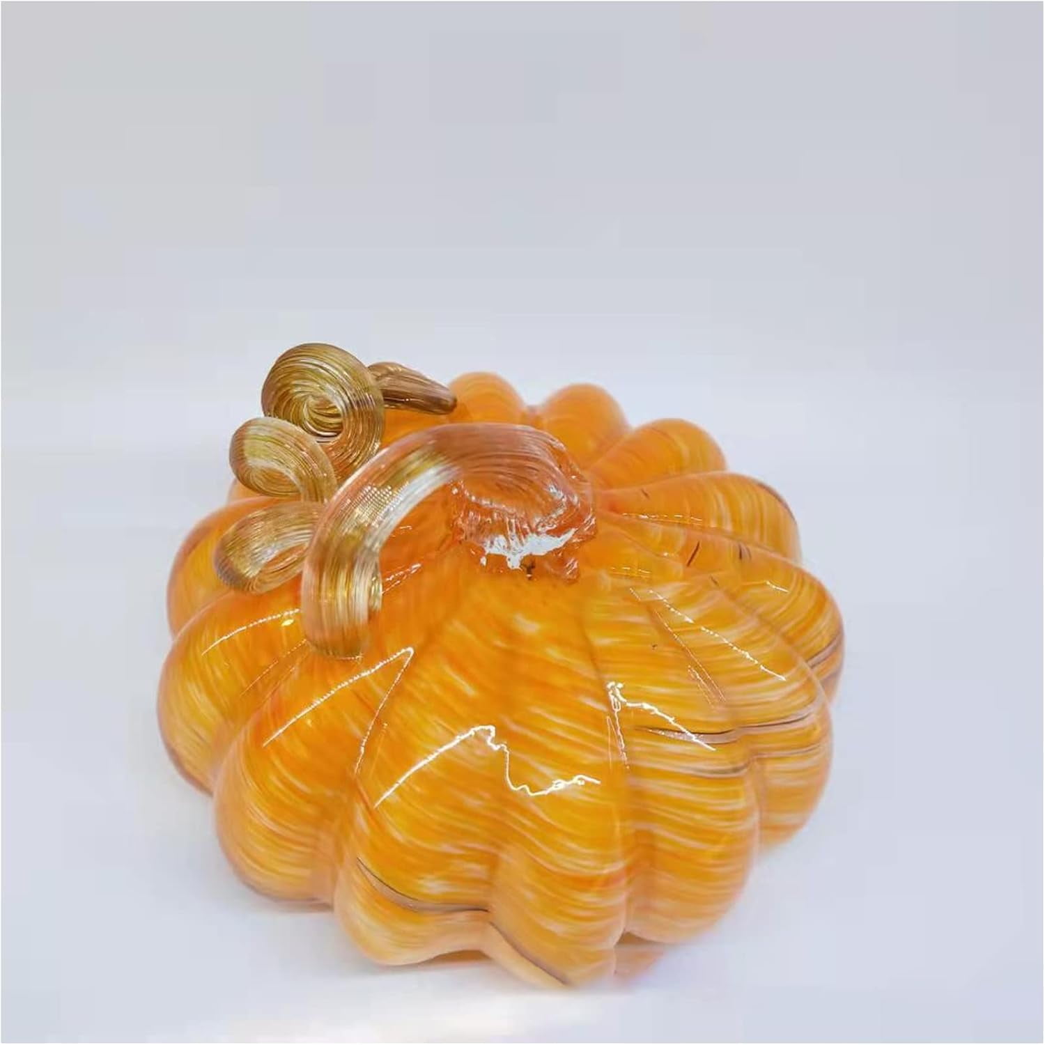 5 Inch Handmade Glass Blown Pumpkin Table Top Pumpkins Home Decoration ...