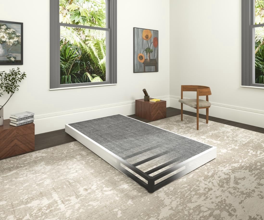 5 Inch Heavy Duty Metal Box Spring Twin Size, Low Profile Twin Mattress ...
