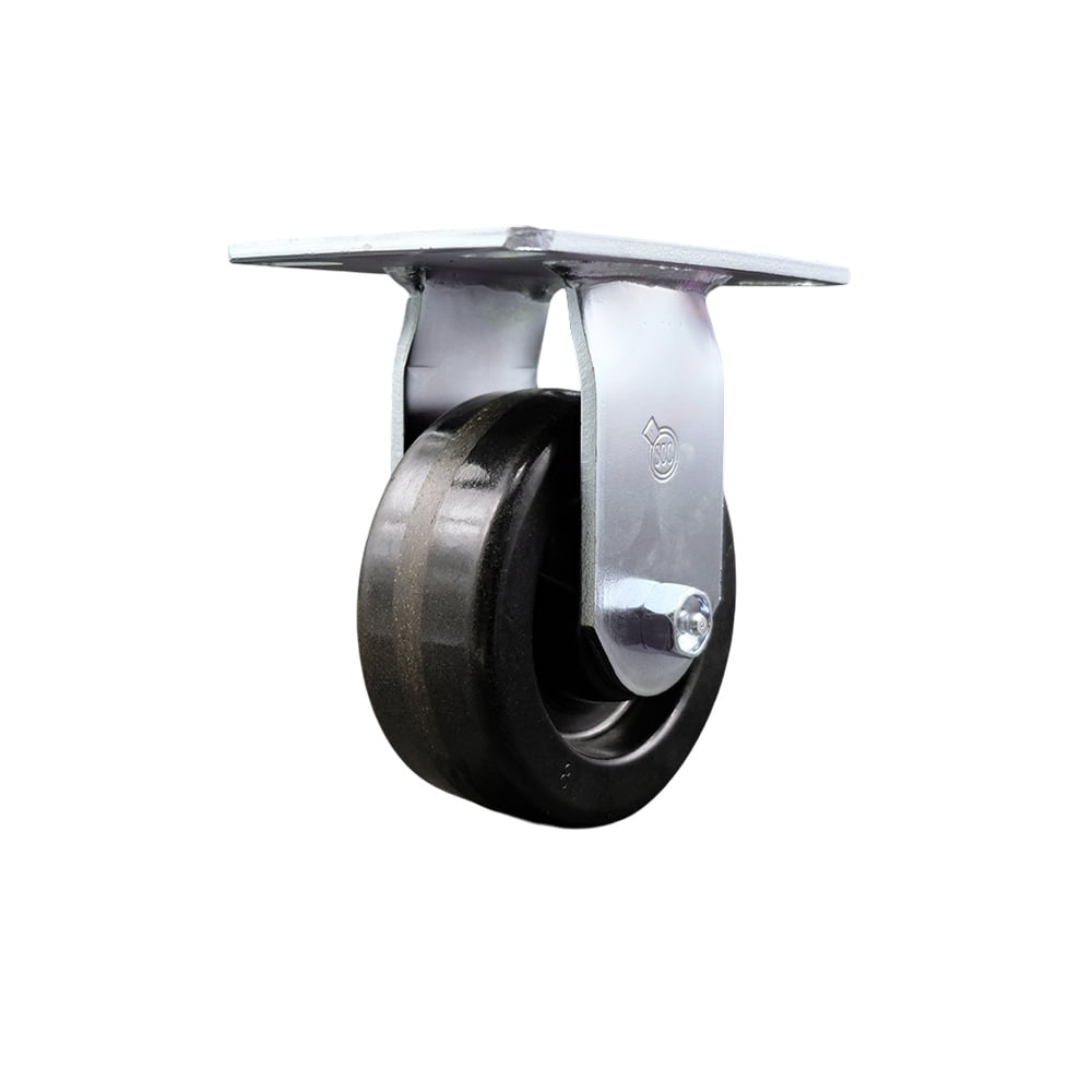 5 Inch Heavy Duty Top Plate Phenolic Rigid Caster with Roller Bearing ...