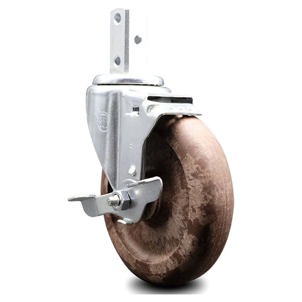 5 Inch High Temp Glass Filled Nylon 7/8 Inch Square Stem Caster with ...