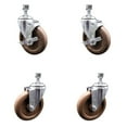 5 Inch High Temp Glass Filled Nylon ½ Inch Threaded Stem Caster Set 2 ...