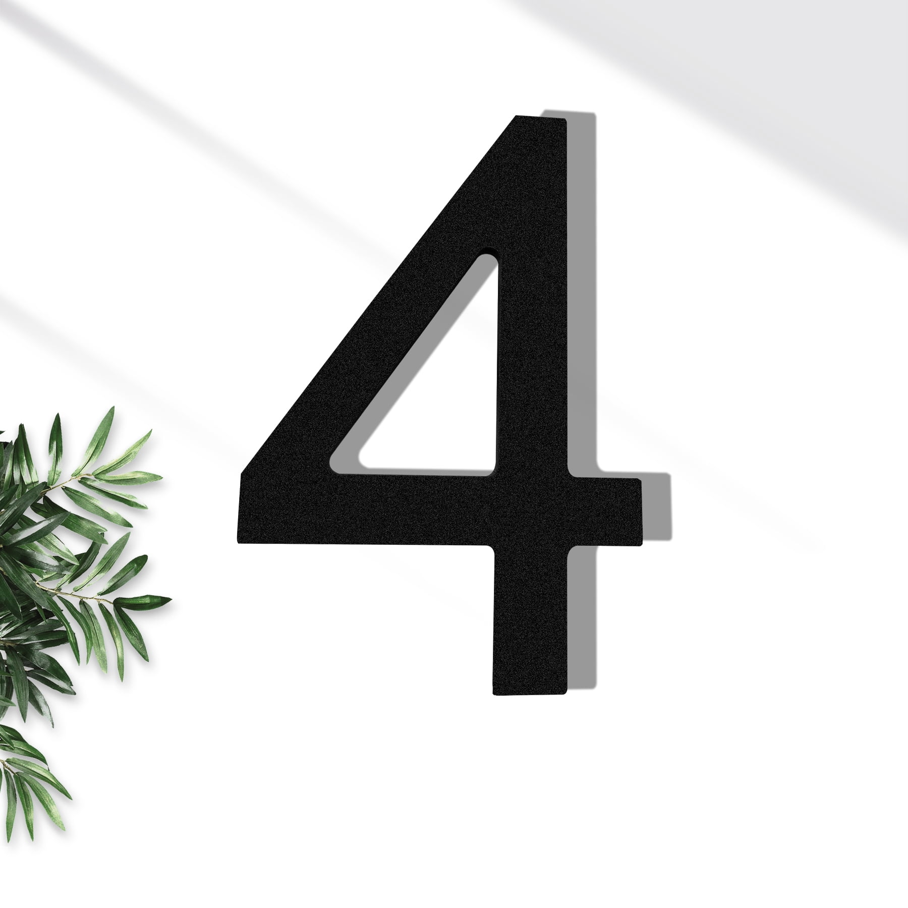 5 Inch Rustproof Stainless Steel House Number 4, Modern Home Exterior ...