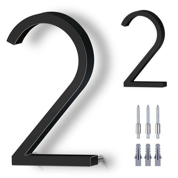 5 Inch House Numbers for Outside – Stainless Steel Floating Address ...