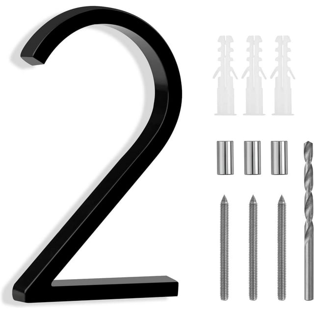 5-Inch House Numbers for Outside Modern Floating Address Numbers Sign ...