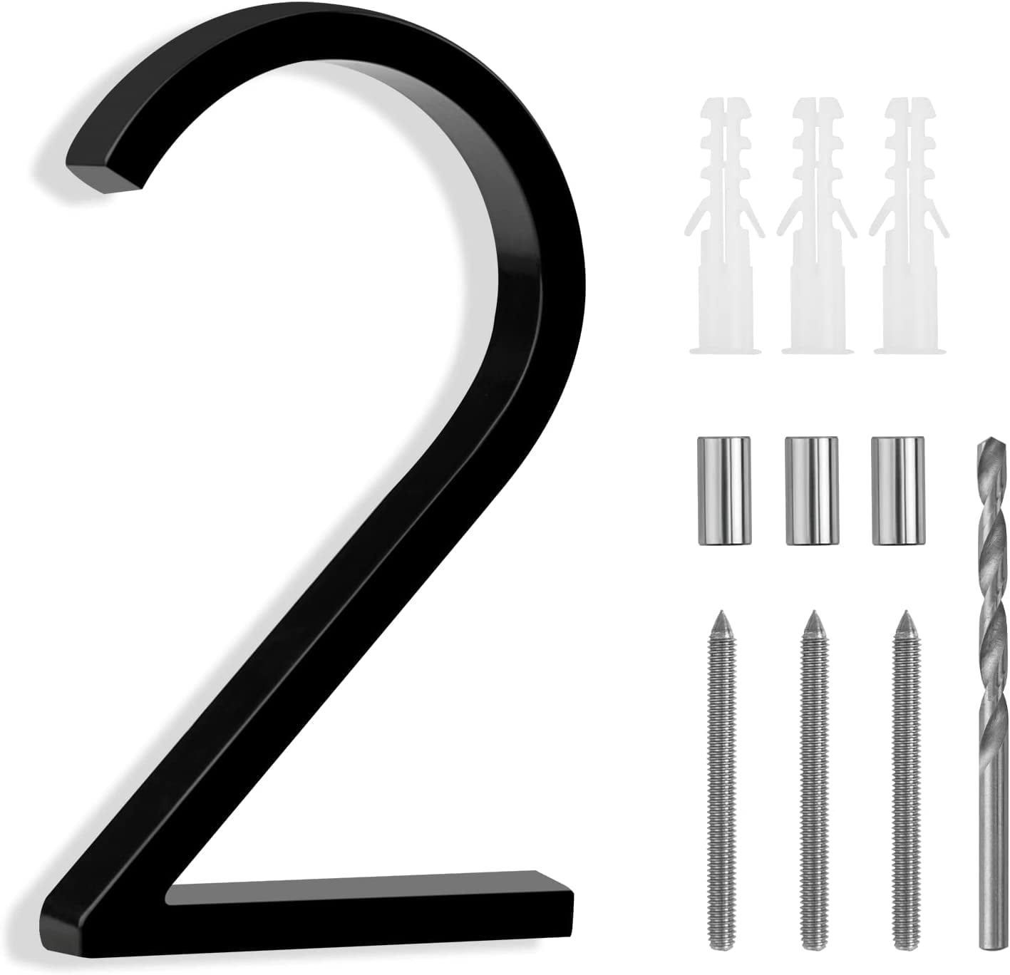 5-Inch House Numbers for Outside Modern Floating Address Numbers Sign ...