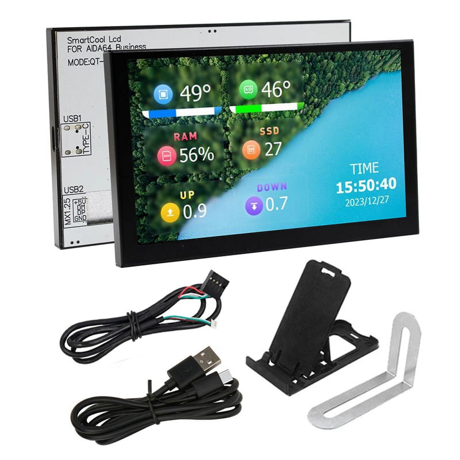 5 Inch IPS Computer Secondary Screen Computer LCD Monitor Display USB ...
