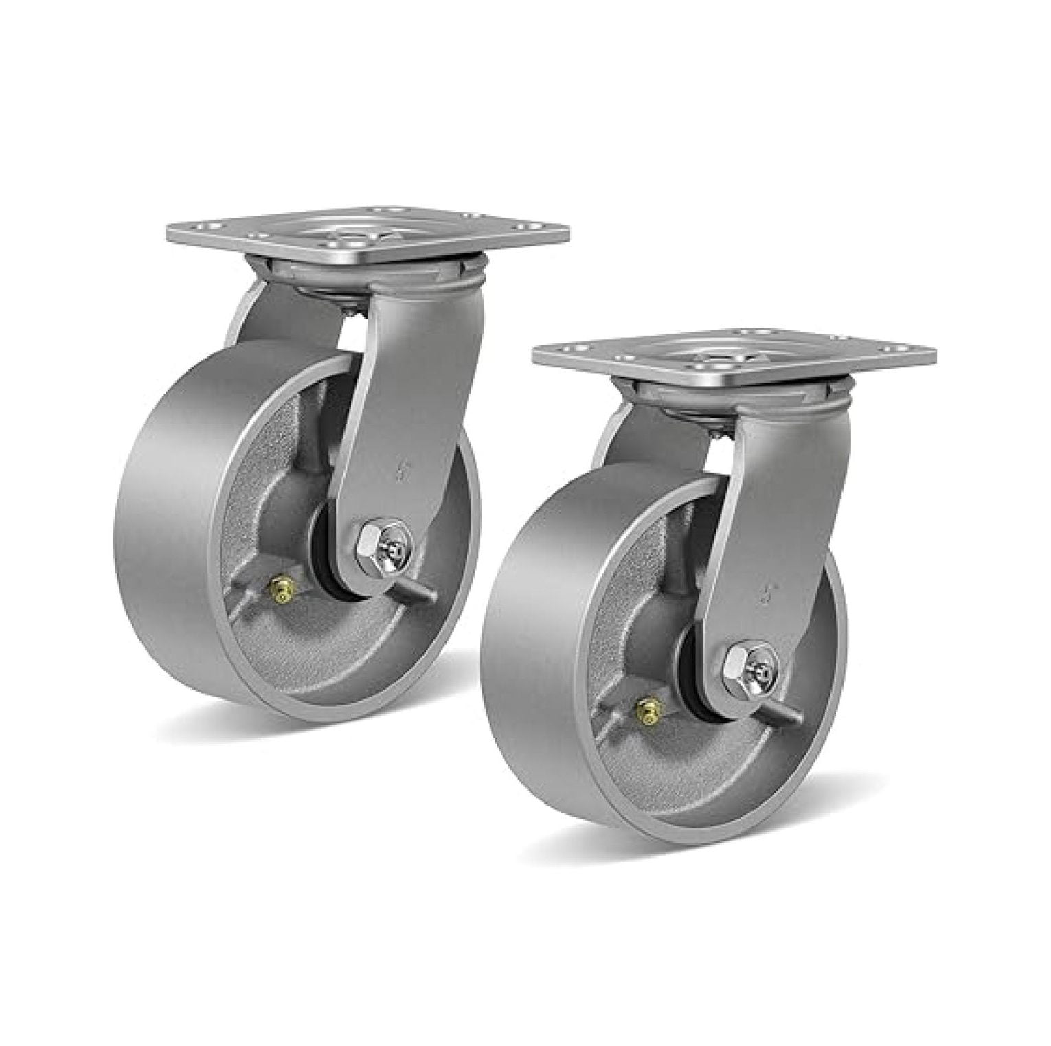 5 Inch Industrial Caster Wheels- Steel Cast Iron Wheel, Heavy Duty ...