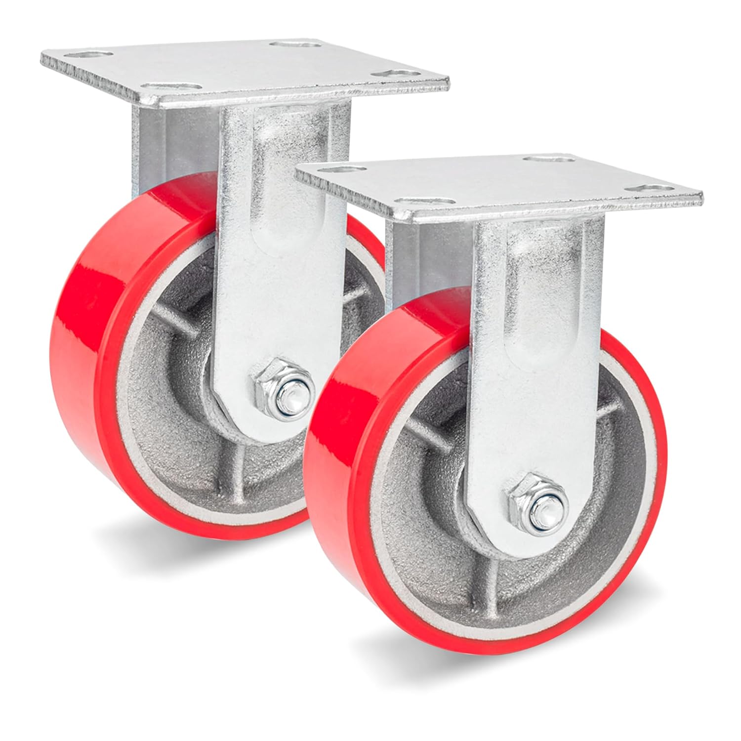 5 Inch Industrial Casters Set of 4, Heavy Duty Casters with Brake 4000 ...