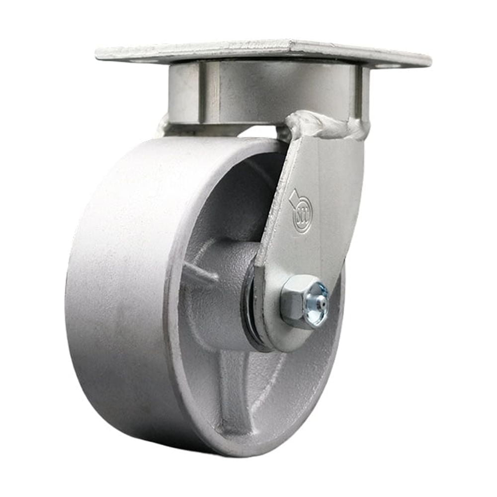 5 Inch Kingpinless Semi Steel Wheel Swivel Top Plate Caster Service ...