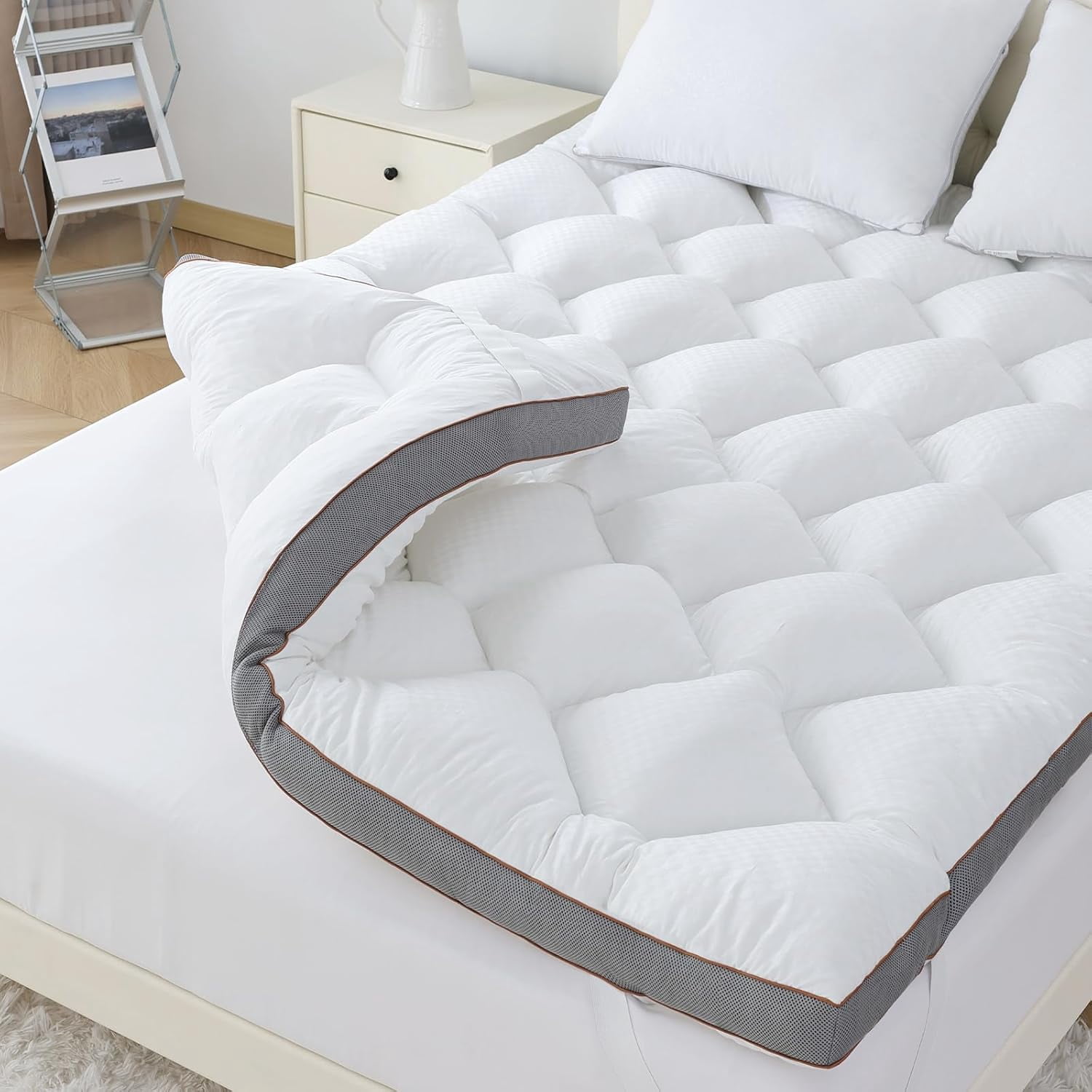5 Inch Memory Foam Mattress Topper King for Back Pain, 100% Cotton ...