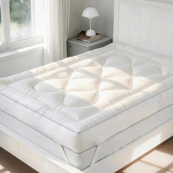 5 Inch Memory Mattress Topper , 2000GSM Shredded Memory Pillow Top ...