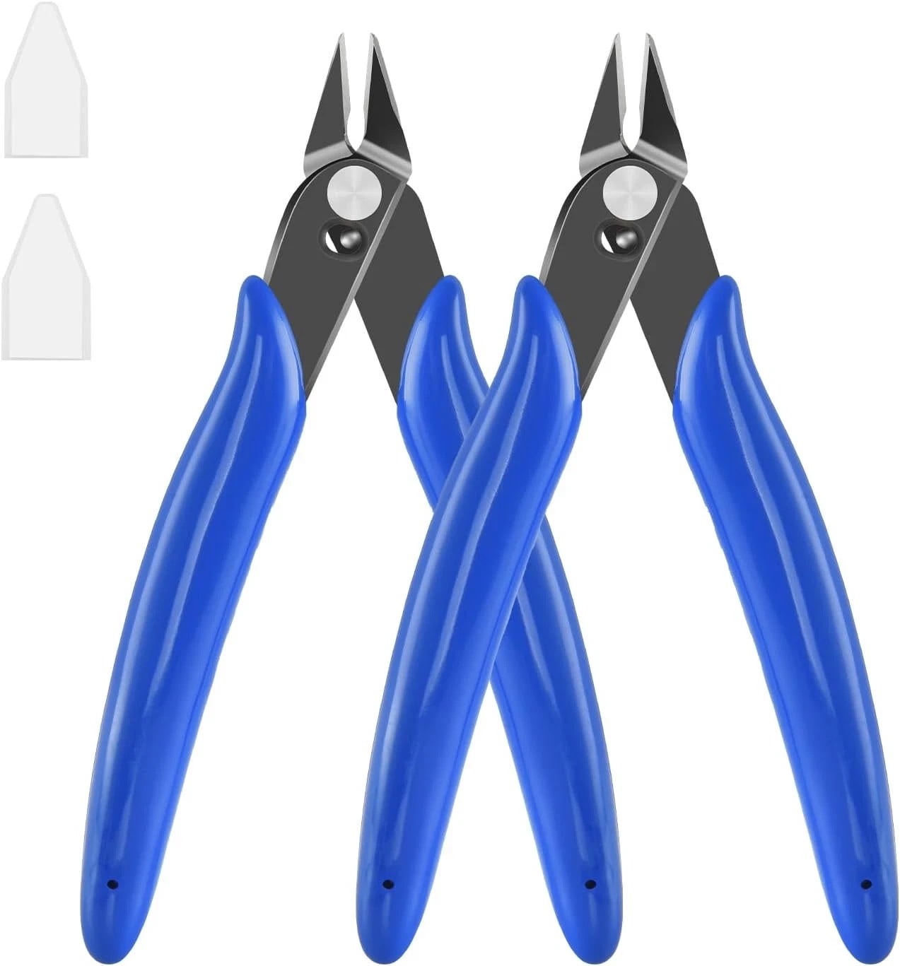 5 Inch Micro Flush Cutter, 2 Pack Small Wire Cutters Spring Loaded ...