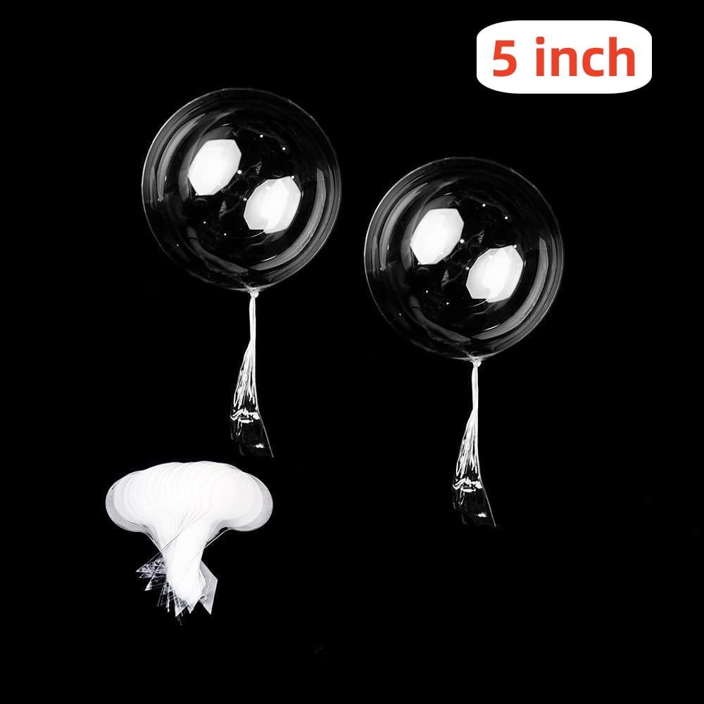 5 Inch Mini Clear Balloons Bobo Balloons, 100 Pcs Clear Balloons for ...