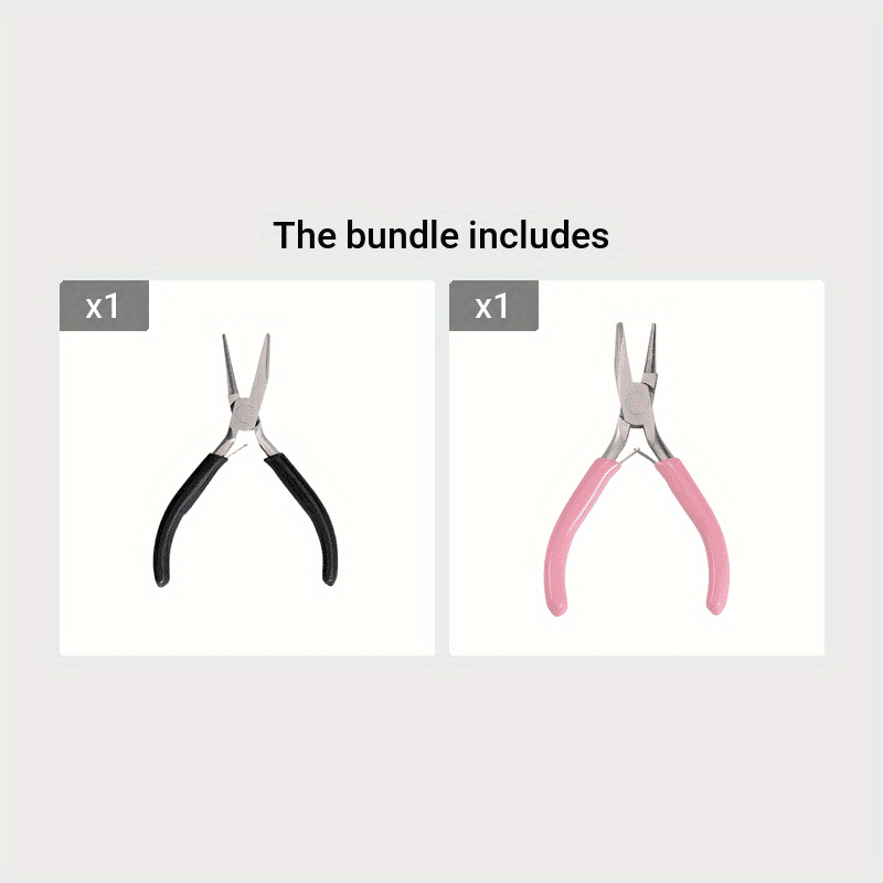 5-Inch Mini Snap-Ring Pliers, Round Nose Precision Jewelry Pliers with ...