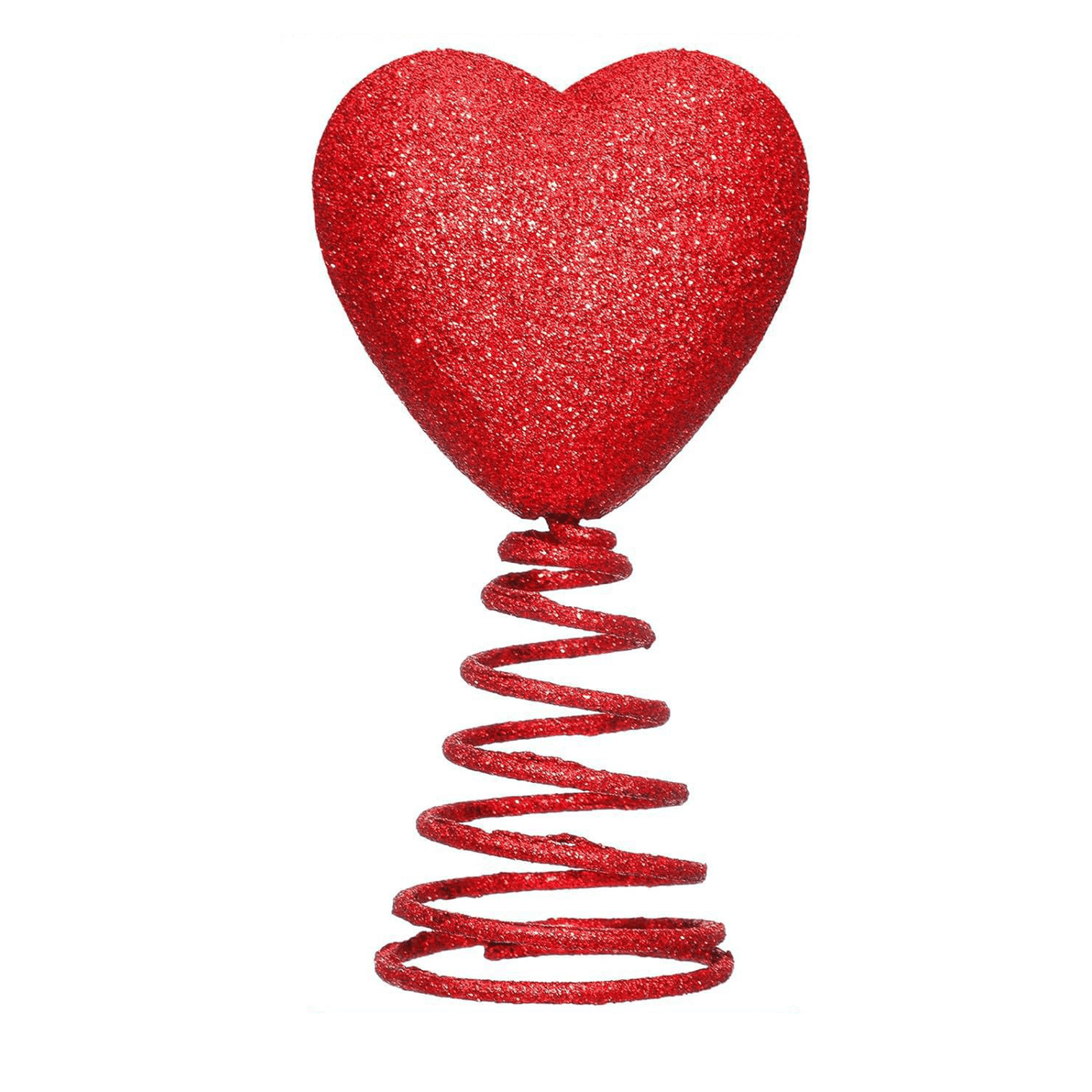 5 Inch Mini Valentine Day Tree Topper Glitter Hearts Tree Topper For ...