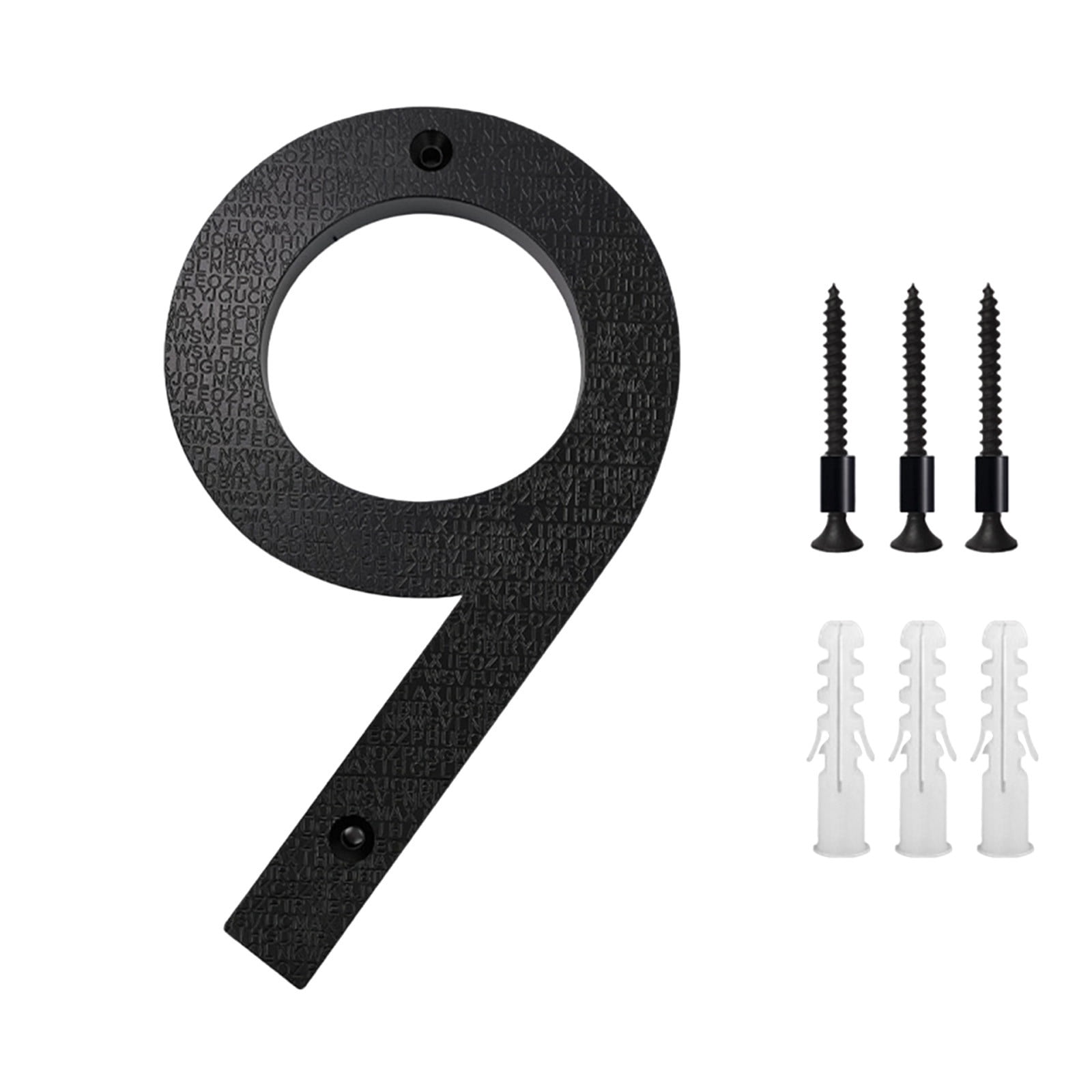 5 Inch Modern Metal-Look House Numbers | ABS Plastic Address Plaque ...